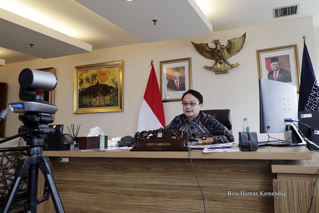 Wamendag pada Rakor Persiapan Akhir Tahun Menghadapi Libur Natal 2021 dan Tahun Baru 2022 ...