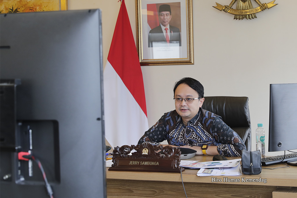 Wamendag pada Rakor Persiapan Akhir Tahun Menghadapi Libur Natal 2021 dan Tahun Baru 2022 ...