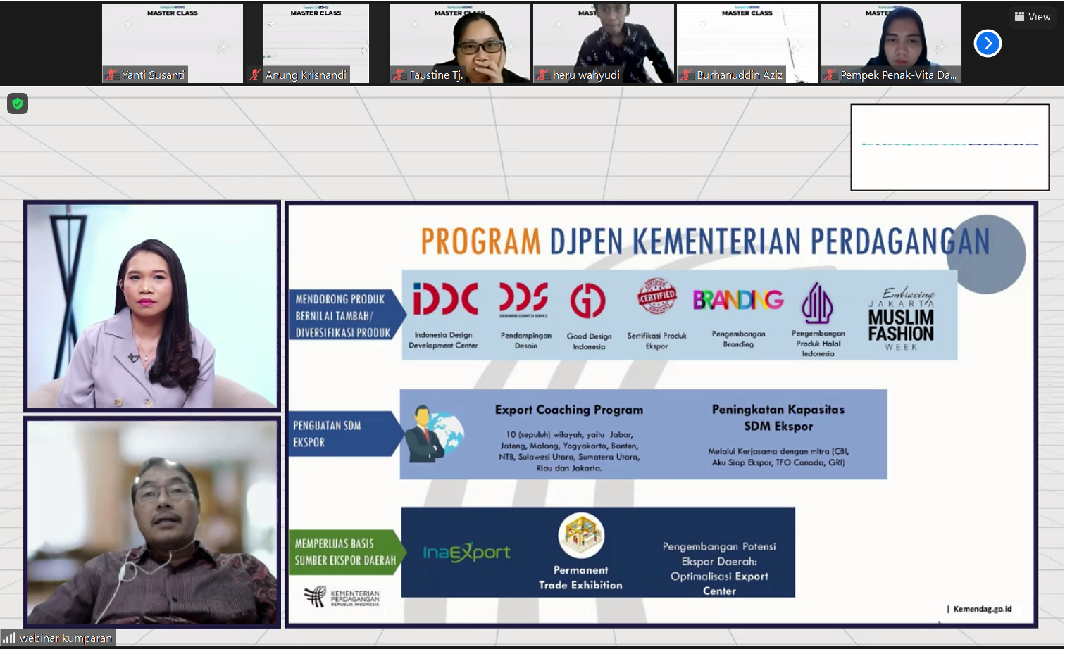 Kemendag pada Program Webinar “Master Class” Kumparan - Kementerian Perdagangan Republik Indonesia