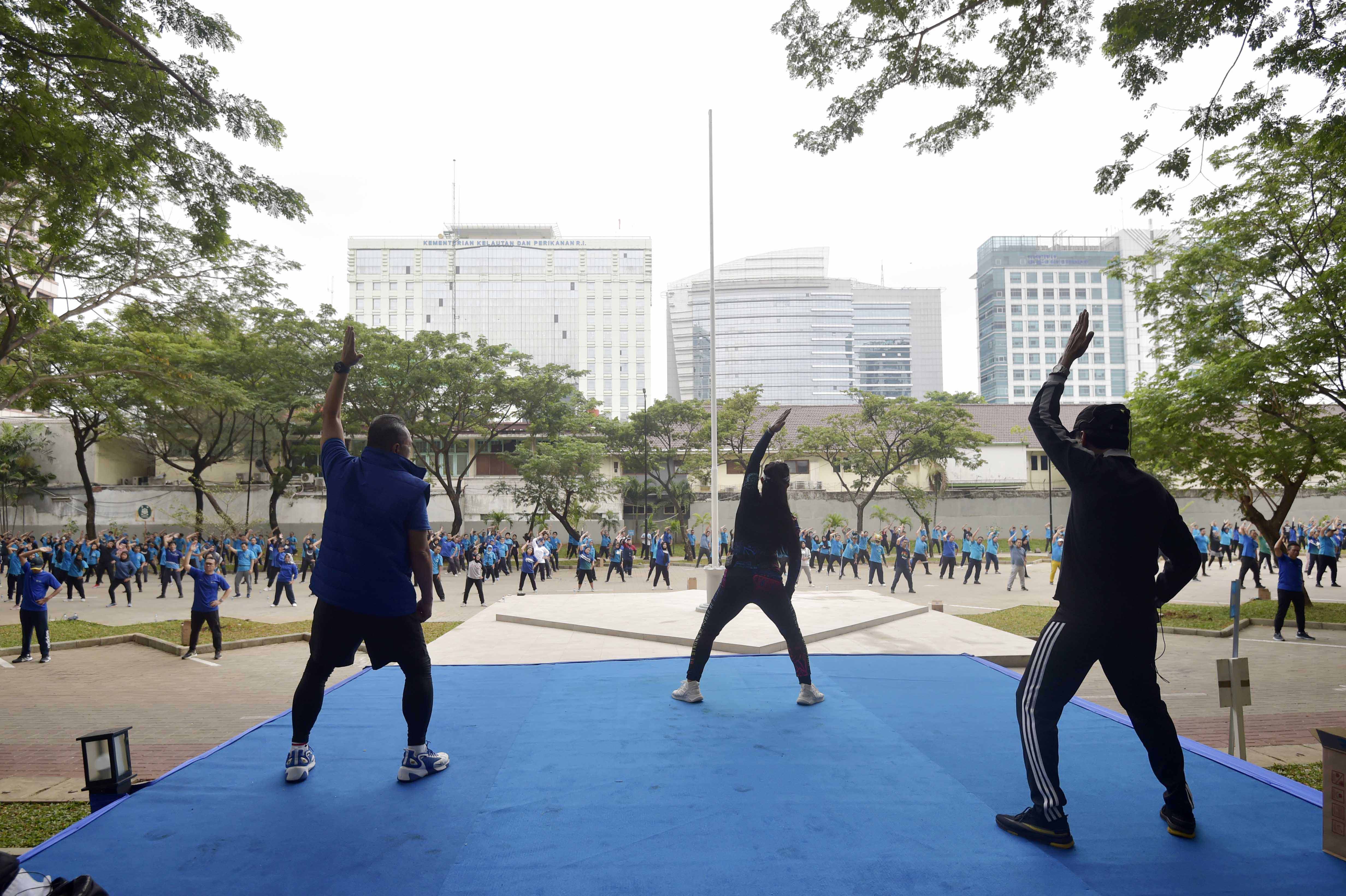 Senam Pagi Mendag Bersama Pegawai Kemendag - Kementerian Perdagangan ...